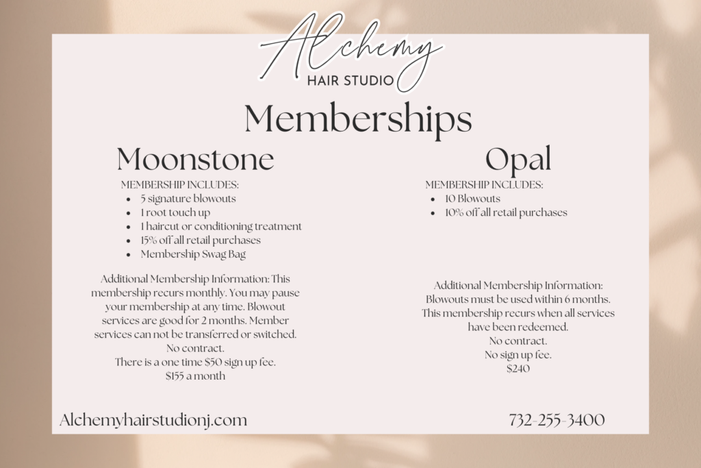 Exclusive Hair Memberships in Toms River, NJ | Alchemy Hair Studio